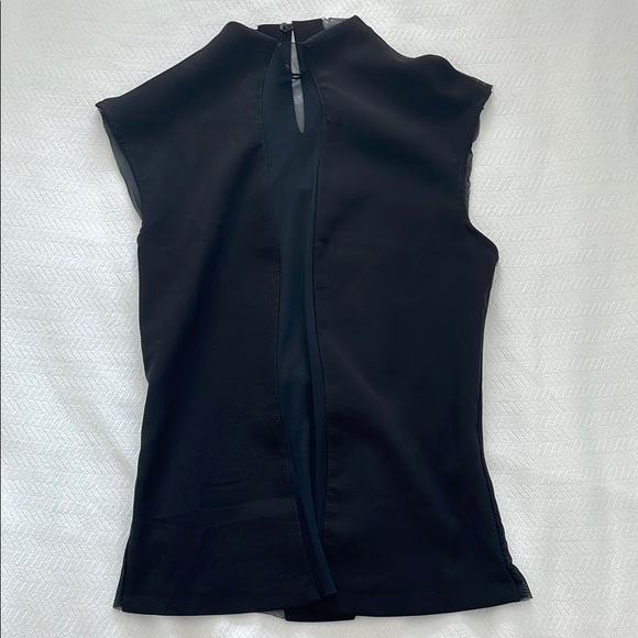 Zara | Tops | Zara Black Sleeveless Top With Zip Front | Poshmark
